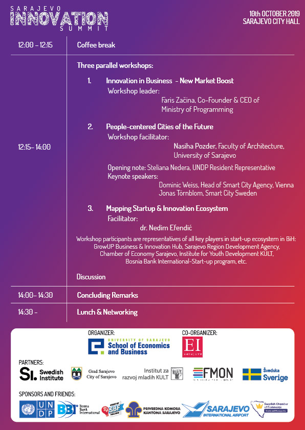 Sarajevo Innovation Summit - Destination Sarajevo